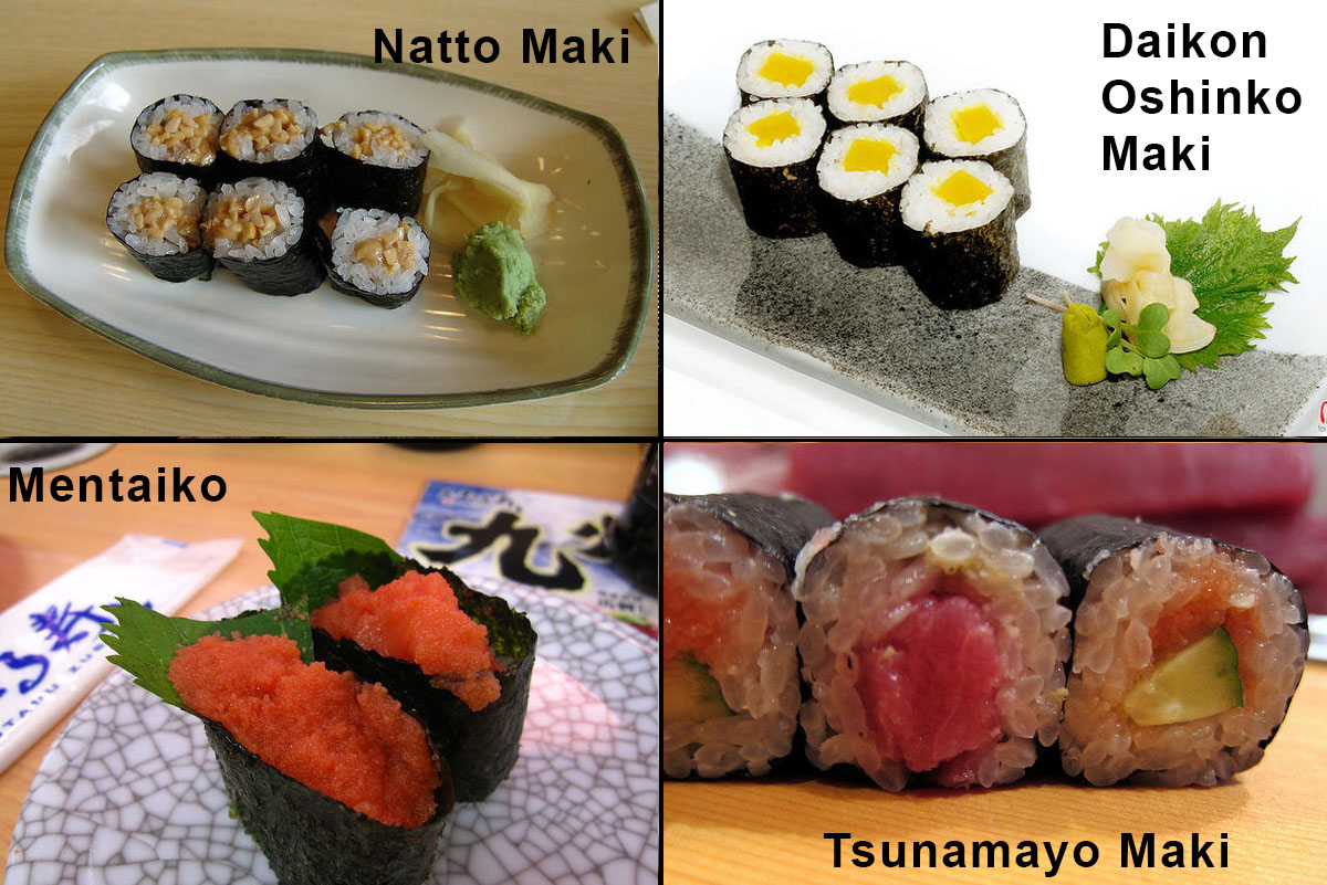 130 types of sushi - urumaki, hossomaki, nigiri | Suki Desu