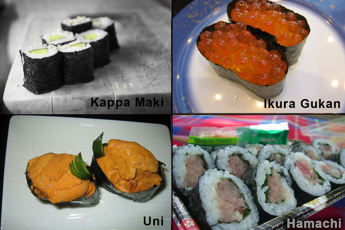 130 types of sushi - urumaki, hossomaki, nigiri | Suki Desu